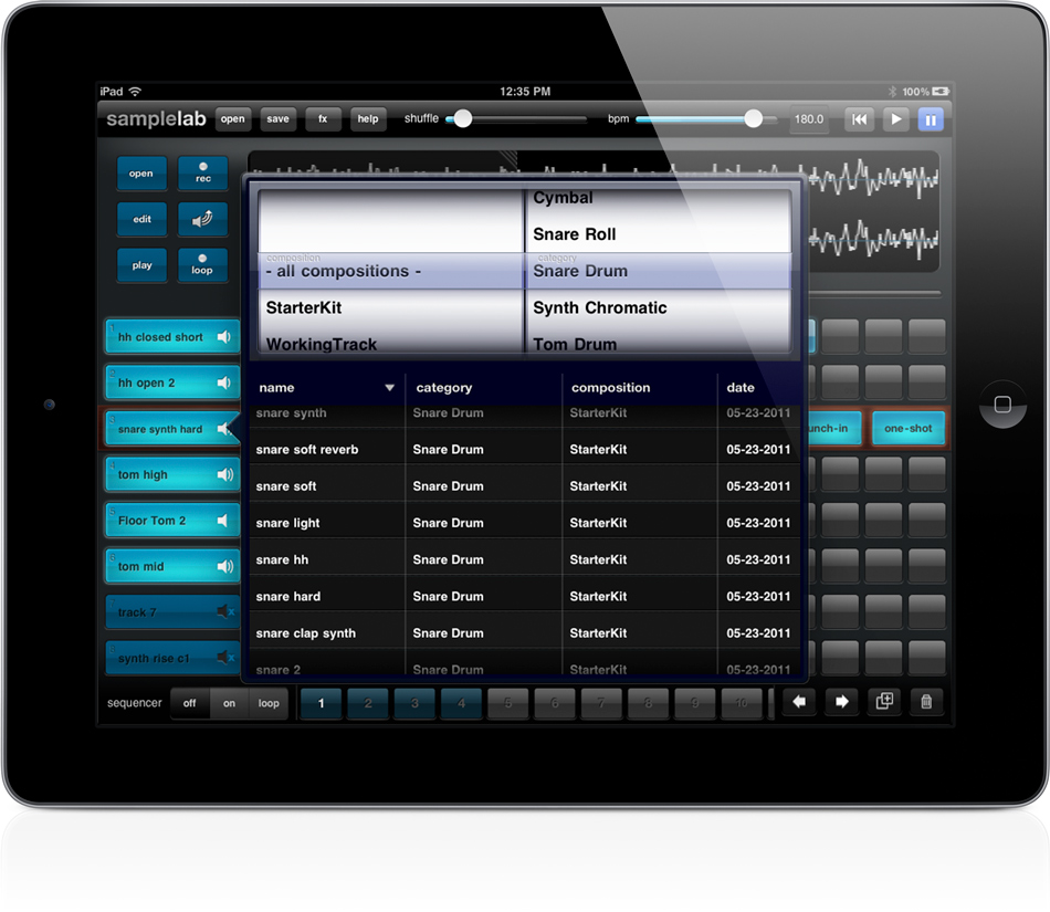 New full-featured sampler/sequencer for iPad : Steelberry Clones
